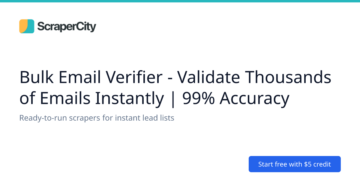Bulk Email Verifier - Validate Thousands of Emails Instantly | 99% Accuracy